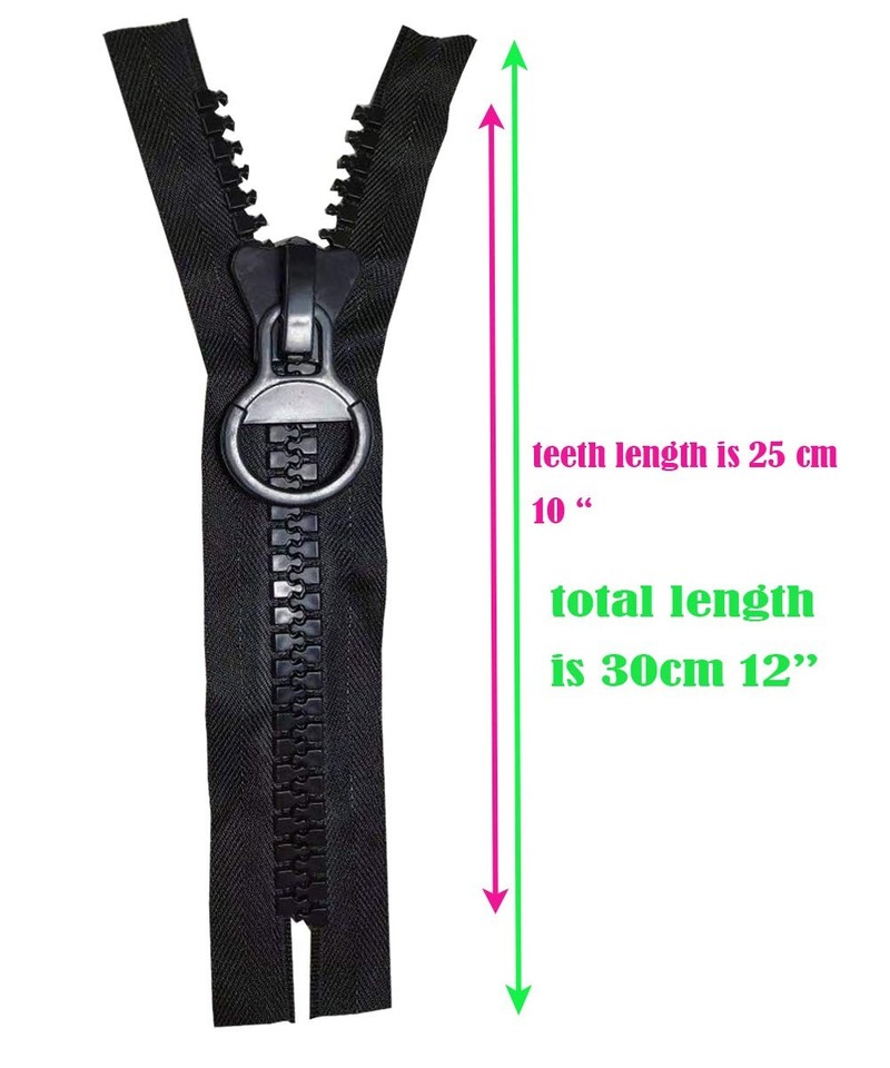Super Large Big Plastic Zipper Size 20# Heavy Duty Zippers 10 in Long ...