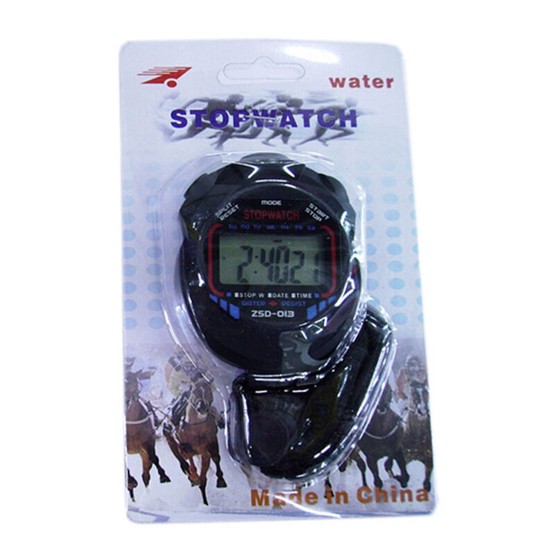 Digital LCD Stopwatch Sports Counter Chronograph Timer Odometer ...