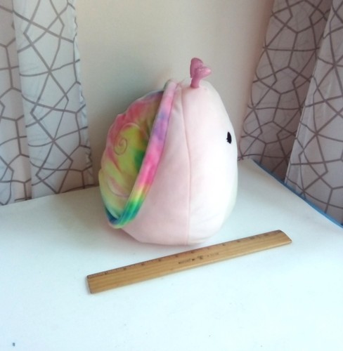 Squishmallow Silvina Pink Snail Rainbow Tie Dye Shell 16" Birthday 09. ...