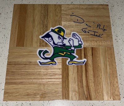 DIGGER PHELPS SIGNED 12X12 FLOOR BOARD NOTRE DAME IRISH BASKETBALL ...