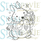 RABBIT WITH CHRISTMAS STOCKING-Stampavie-Tina Wenke Photopolymer Stamp ...