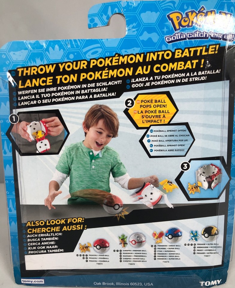 Pokemon Throw 'N' Pop Pokeball Pops Open Pikachu & Poke Ball New in ...
