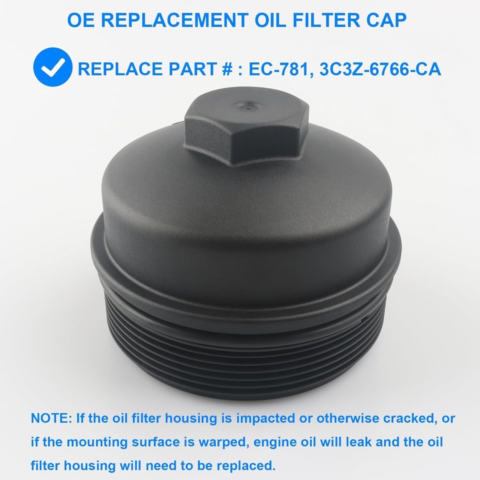 Oil Filter Cap, Replace EC-781, 3C3Z-6766-CA, EC781, 3C3Z6766CA, EC 781 ...