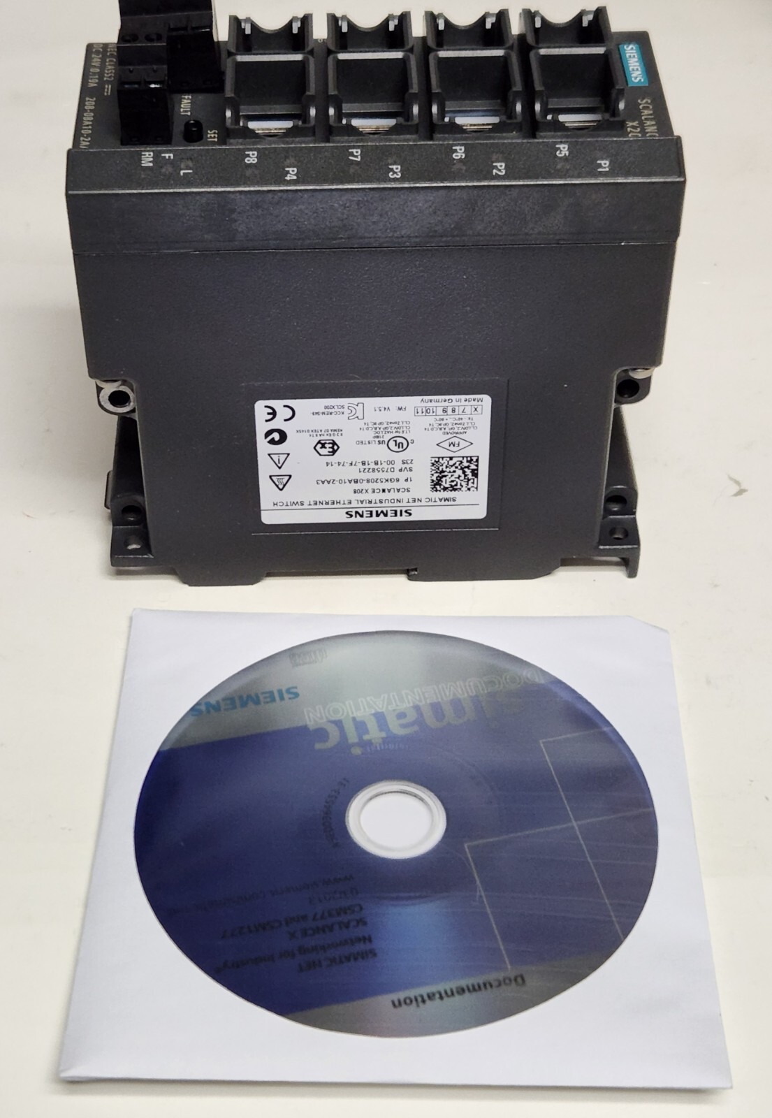 SIEMENS 6GK25208 0BA10 2AA3 SIMATIC NET Industrial Ethernet Switch ...