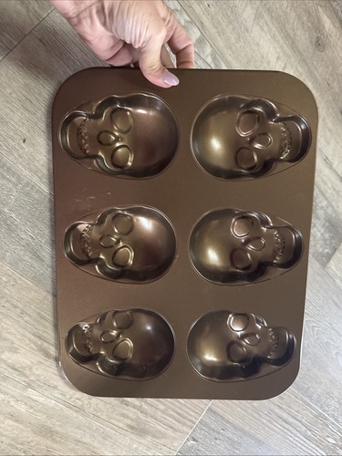 Haunted Skull Cake Pan Mold Mini Cakes Cupcakes Non Stick Halloween | eBay