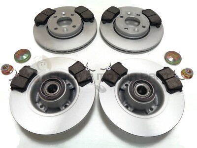 RENAULT MODUS FRONT & REAR BRAKE DISCS & PADS & FITTED WHEEL BEARINGS ...