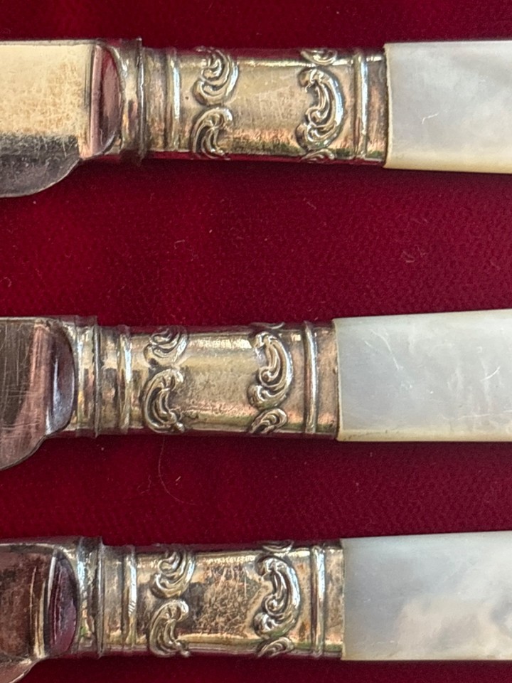 Landers Frary & clark “P" initialed circa 1900 5” plated blade sterling ...