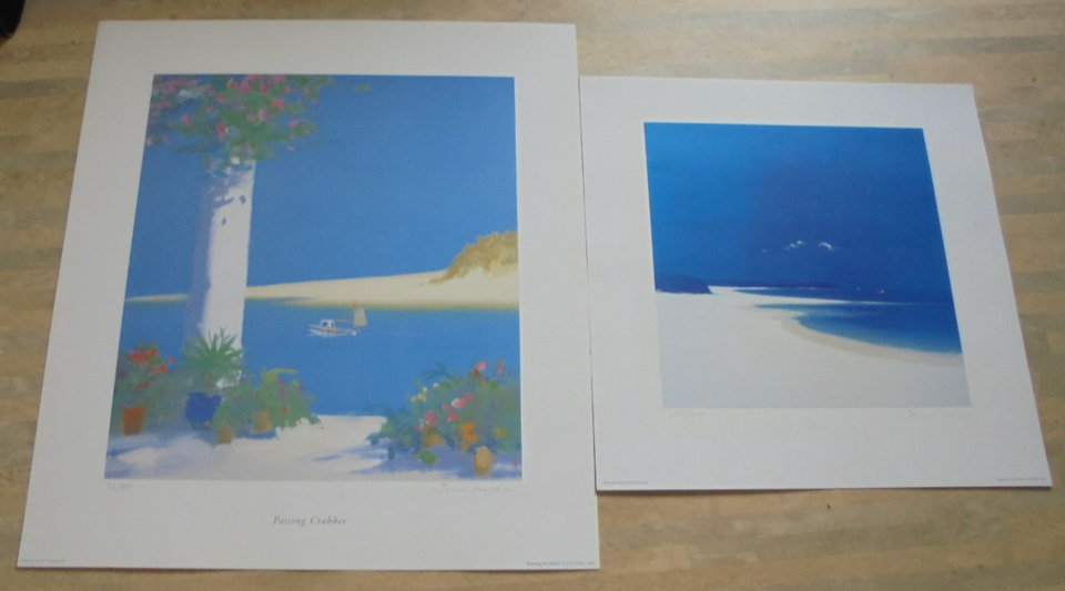 2 x John Miller Hand Signed Ltd Edition Prints Classic Beach Cornwall ...