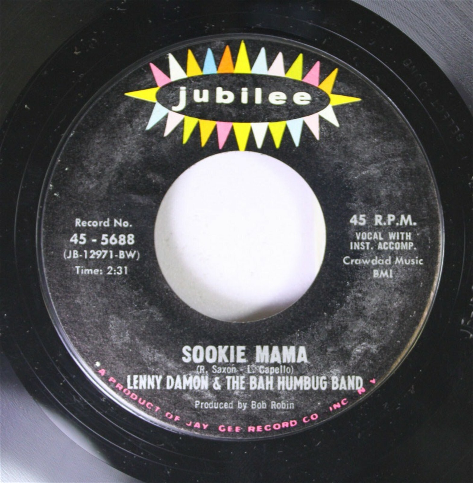 Rock 45 Lenny Damon And The Bah Humbug Band - Sookie Mama / Tippicaw ...