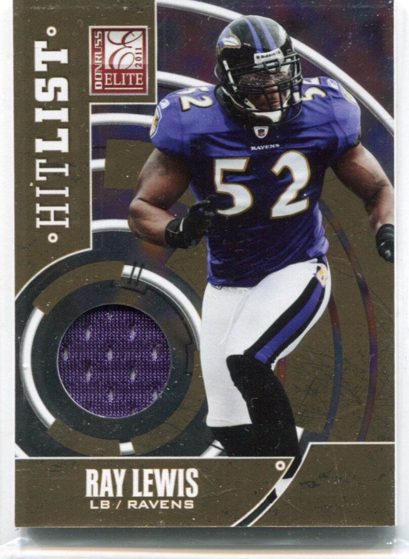 2011 Donruss Elite - RAY LEWIS - Hit List Jersey - BALTIMORE RAVENS #d ...