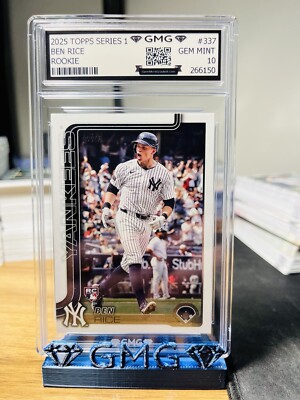 2025 Topps Series 1 Ben Rice Rookie #337 GMG Graded 10 Gem Mint 💎 RC | eBay