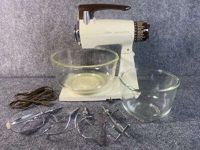 Sunbeam Mixmaster Stand Mixer Model 12 Speed Bowls Attachments Vintage ...