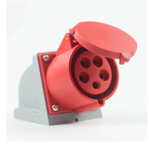 16 Amp 5 Pin Wall Mount Industrial Site Socket electric hook up cable ...