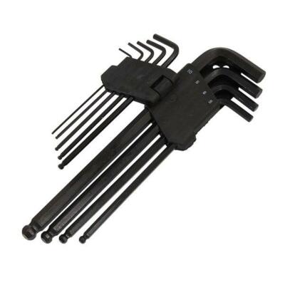9 METRIC LONG BALL POINT END ALLAN ALAN ALLEN ALEN HEX KEY TOOL SET ...