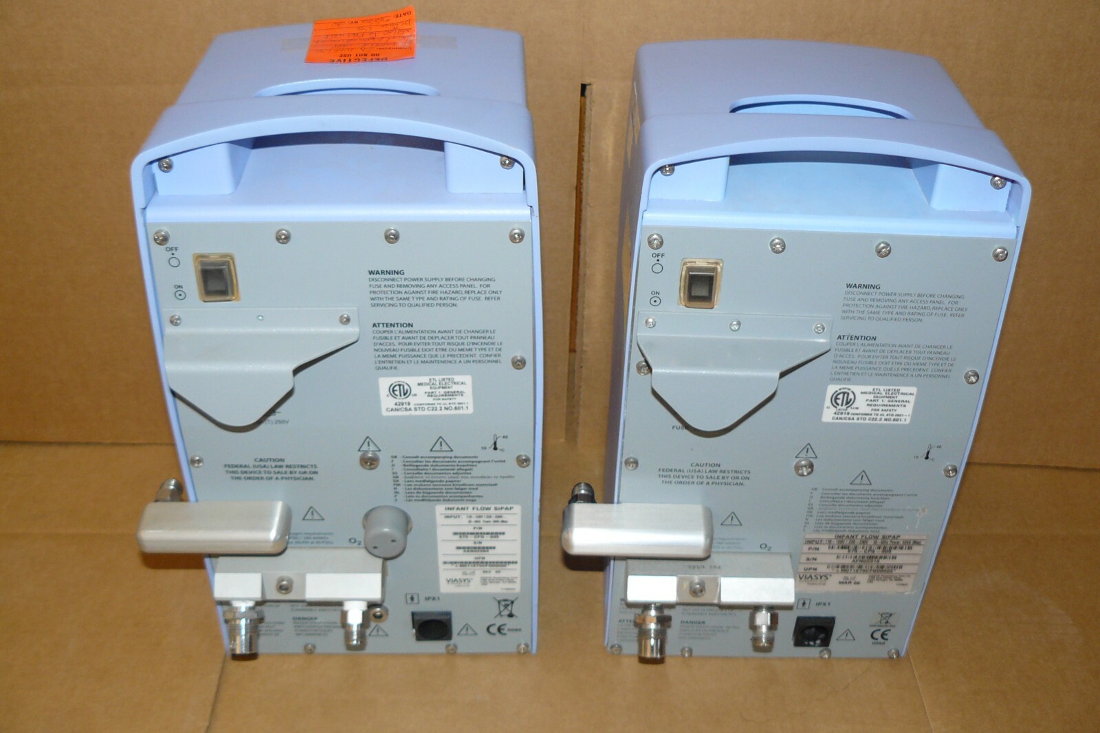 Viasys Carefusion Infant Flow SiPap 675-CFG-005 Ventilator Machine Lot ...