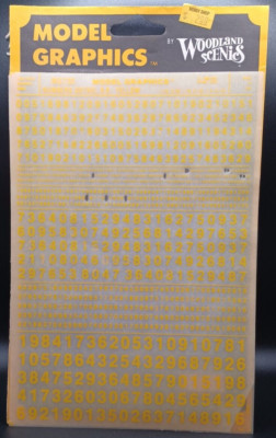 Woodland | No. MG730 | Numbers Gothic RR Yellow Transfers INCOMPLETE | eBay
