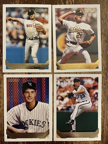 1993 Topps MLB #424 John Valentin Gold Insert. 4 Card Gold Insert Lot ...