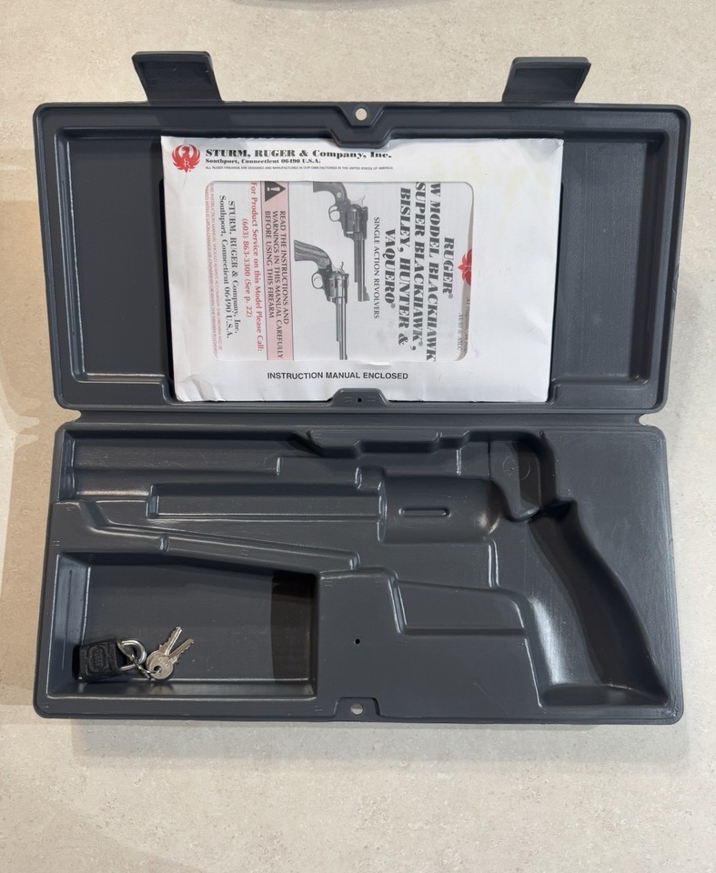 Ruger Redhawk 44 MAG Revolver Gray Plastic Factory Pistol Case & Manual ...