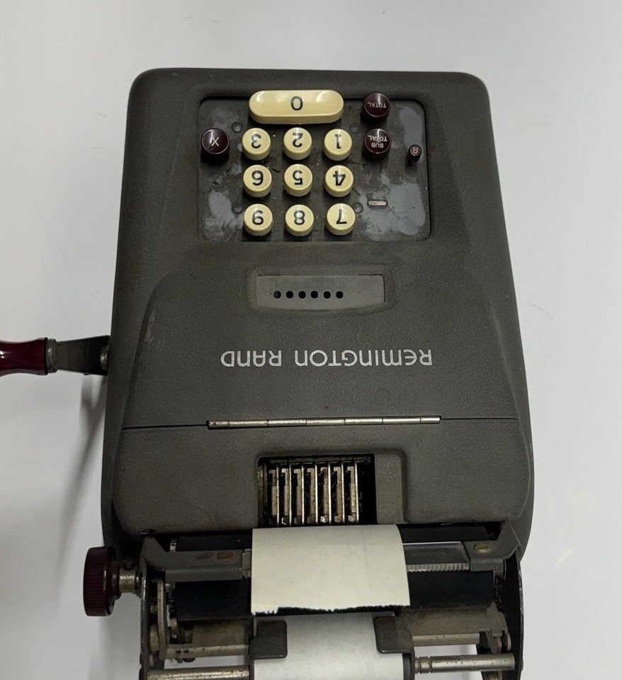 REMINGTON RAND Manual Hand-Crank Adding Machine Calculator Vintage | eBay