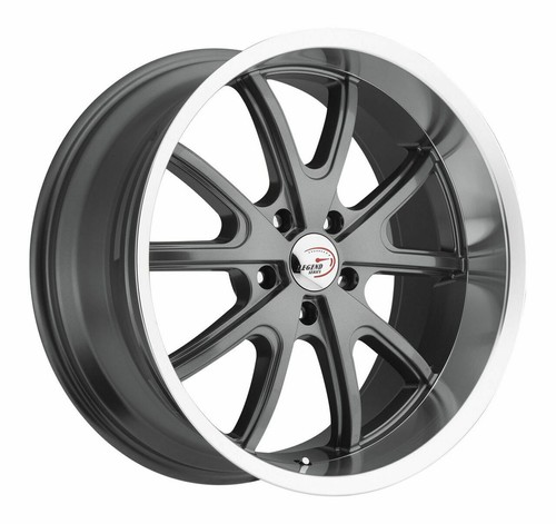 18" Vision 143 Torque Gunmetal Machined Lip 18x8.5 Wheel 5x115 20mm Rim ...