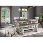 Intercon Furniture Drake Traditional Wood Counter Height Table in White ...