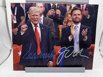 Donald Trump JD Vance Rare Dual Signed Autographed Photo Authentic 8X10 ...