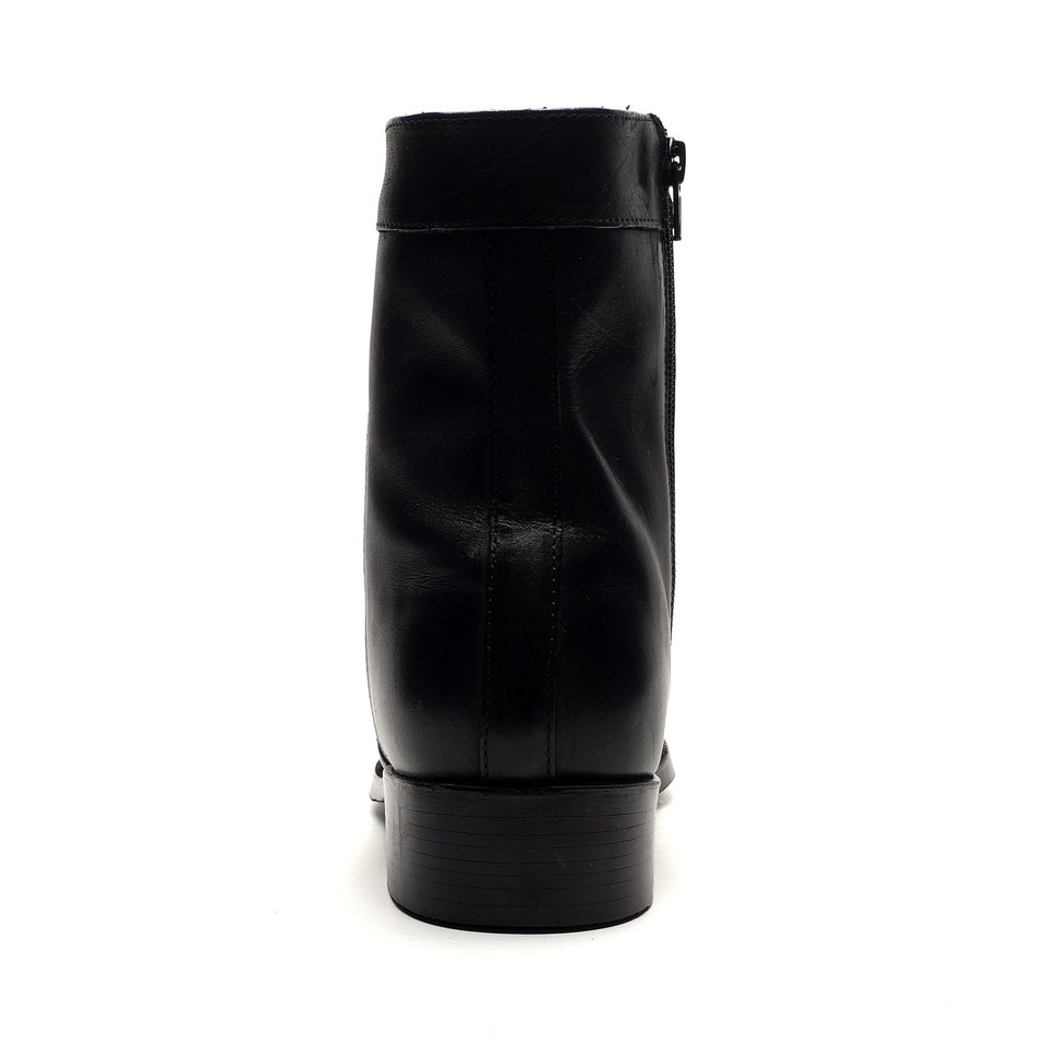 Scimitar Bedworth Mens Classic Fashion Leather Zip Boots Black | eBay UK
