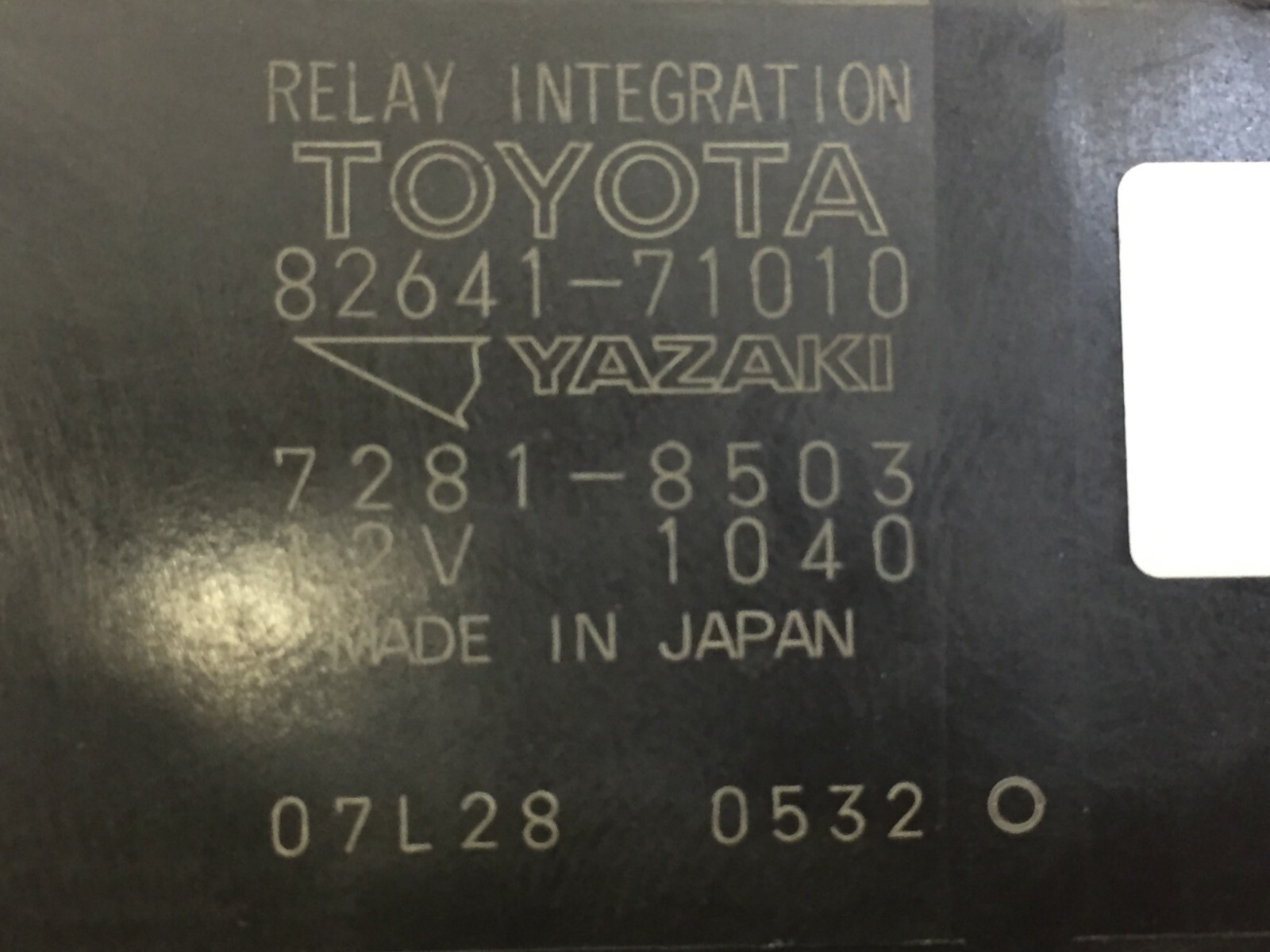 10 11 12 13 14 15 TOYOTA PRIUS FUSE BOX RELAY INTEGRATION OEM 82641 ...