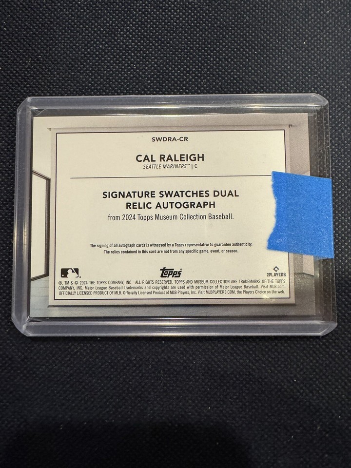 2024 TOPPS MUSEUM CAL RALEIGH SIGNATURE SWATCHES DUAL RELIC AUTO /299 ...