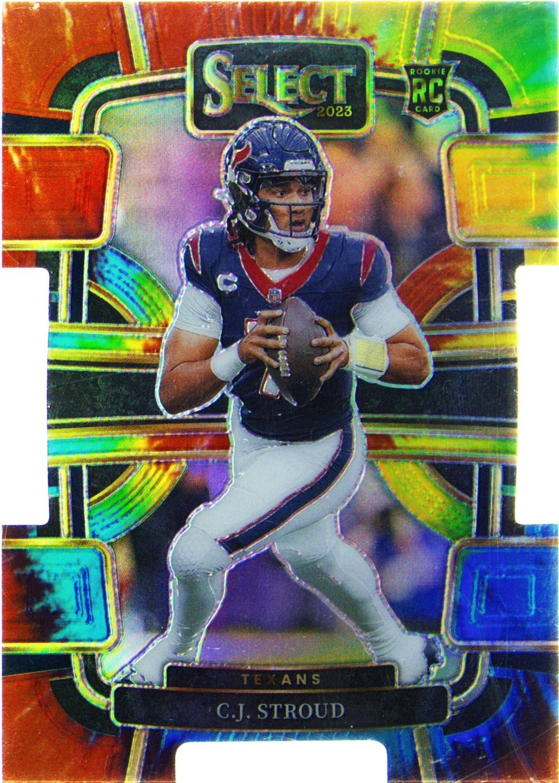 2023 Panini Select - Concourse C.J. Stroud #41 Tie-Dye Prizm Die-Cut ...