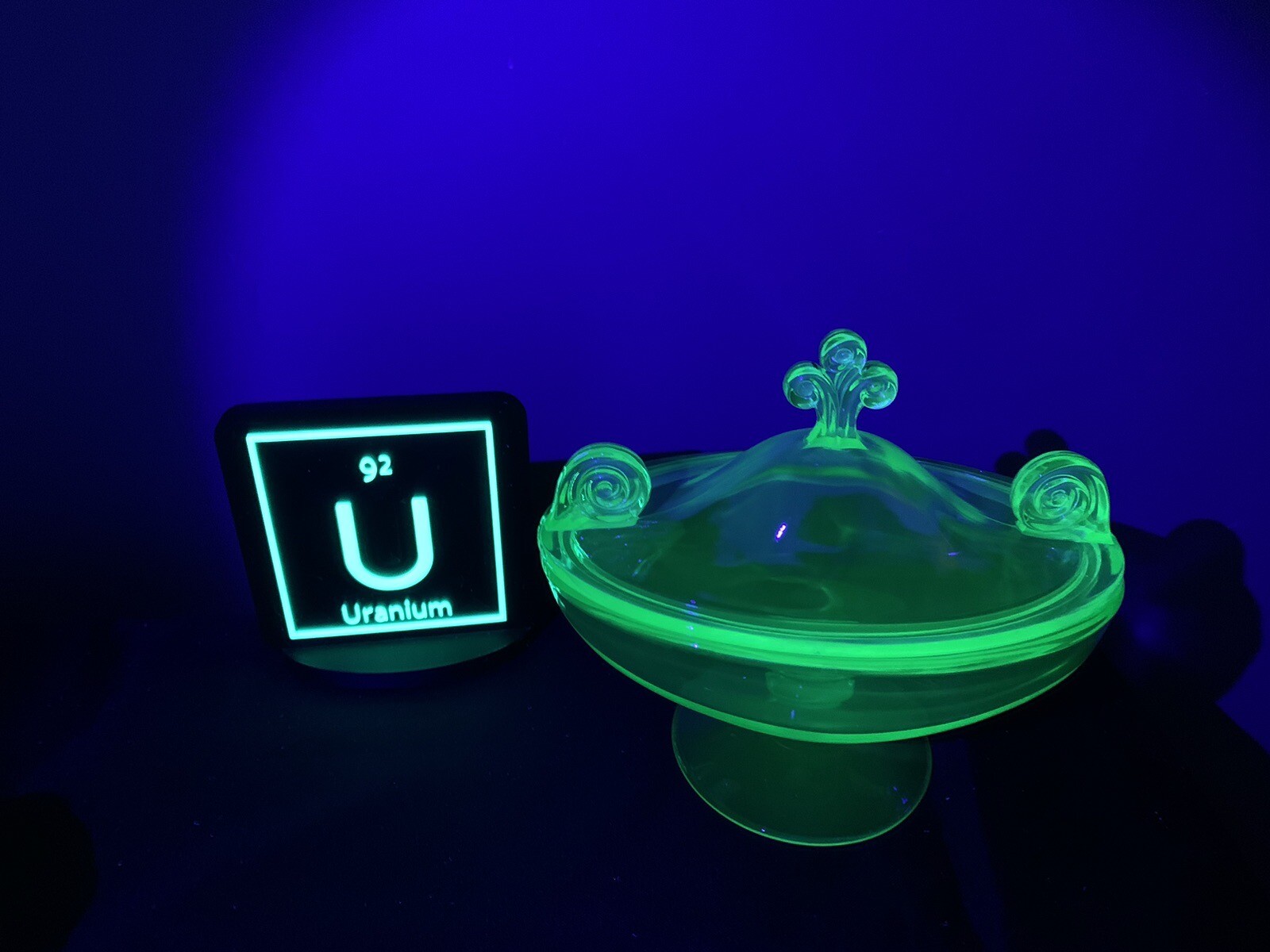 Uranium Glass Candy Dish Near Mint | eBay
