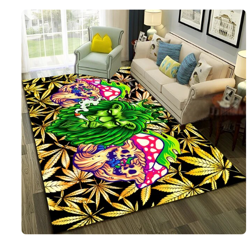 psychedelic Mushroom Bedroom Floor Mat Rugs Modern Carpet 150CM X 200CM ...