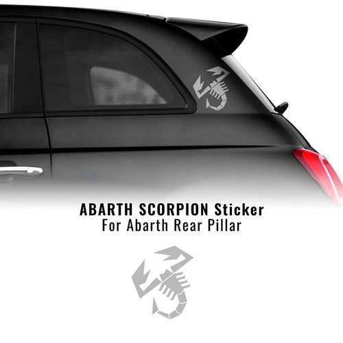 Sticker Scorpio for Pillar Side Fiat 500 Abarth, Silver | eBay