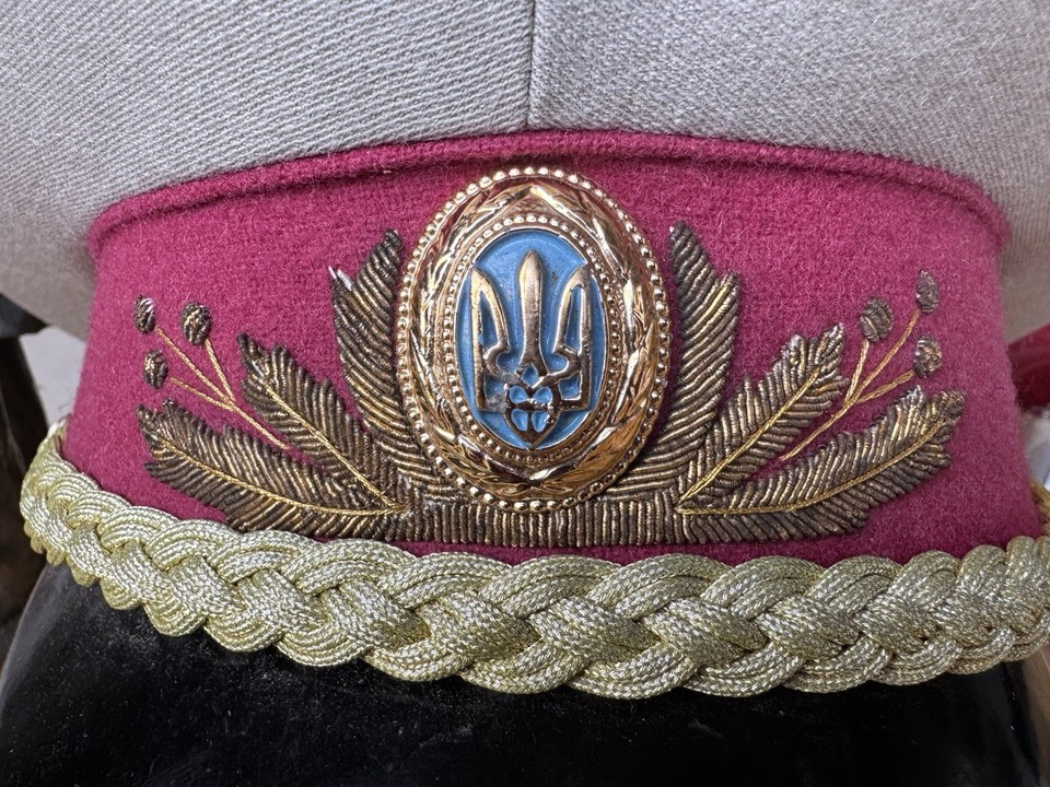 UKRAINIAN ARMY GENERAL DRESS VISOR HAT CAP , 100% Original, NEW | eBay