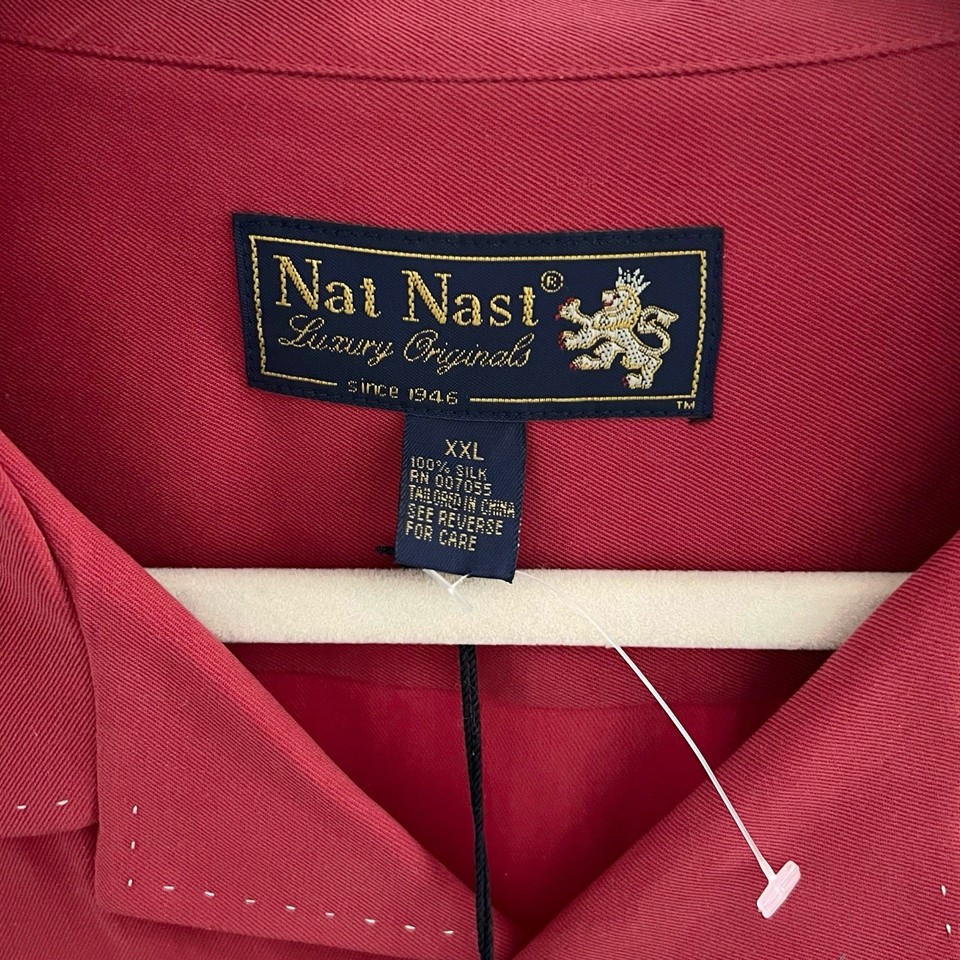 Nat Nast Silk Shirt Limited Edition Embroidered Sunday Afternoon Beer ...