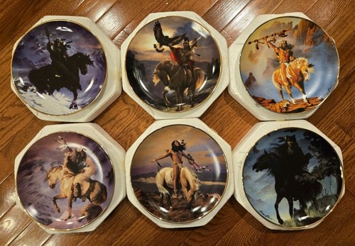 Franklin Mint Native American Spirit Plates by Hermon Adams, Set of 6 ...