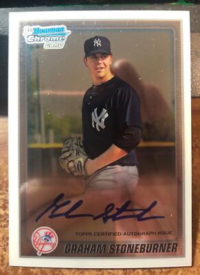 2010 Bowman Chrome Prospects #BCP208B Graham Stoneburner Autograph Auto ...