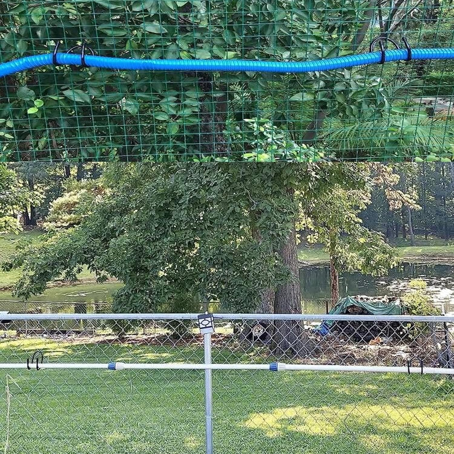 4 Pack Pool Pole Hanger Holder - Wall Mount or Fence Mount, Ideal Hooks ...