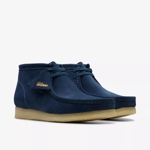 NEW Men Clarks Wallabee Original Navy Blue Ink Suede Limited Edition ...