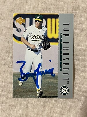 Ben Grieve 1995 Upper Deck Autograph Card Oakland A’s Auto #3 Rookie RC ...