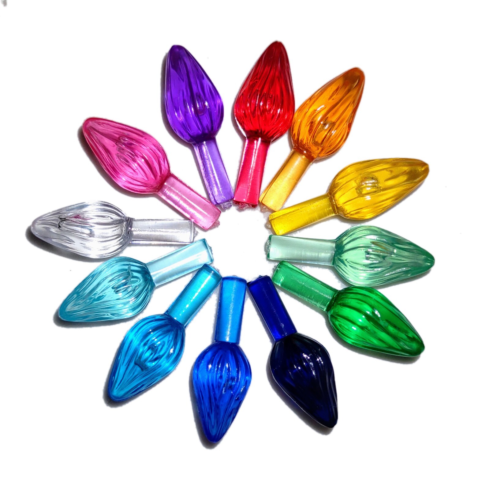 Set of 12 Colors of Small Twist Light Bulbs for Vintage Ceramic ...