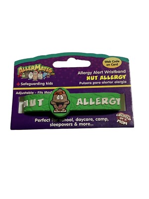 AllerMates Allergy Peanut Nut Alert WRISTBAND Medical ID Bracelet Latex ...