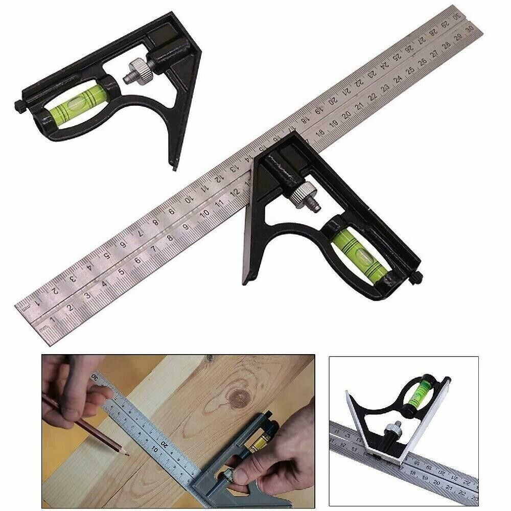 Adjustable Angle Square Angle Ruler Try Square Combination Square Rule ...