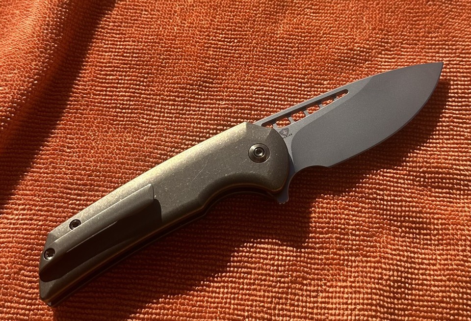 We Knife Co Mini Malice Pocket Knife CPM-20CV Blade Titanium Handle ...