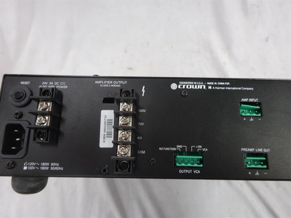 Crown Audio 180A 6 Channel 80w Rackmountable Power Amplifier for sale ...