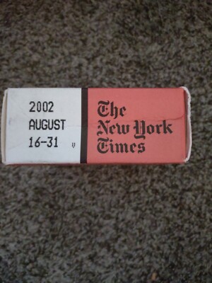 New York Times Newspaper On Microfilm Aug. 16-31, 2002 | eBay