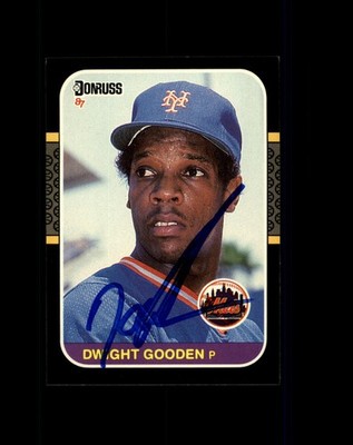 Doc Dwight Gooden Signed 1987 Donruss #199 Autograph IPA In Person ...