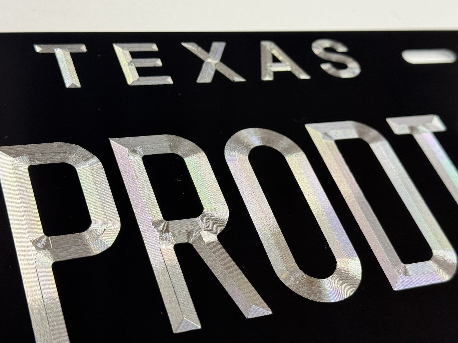 REFLECTIVE Custom Texas TX Any State Car Tag Diamond Etched Front ...