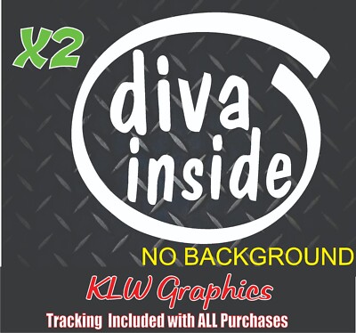 Diva Inside Decal Sticker Car Diesel Truck 6.7L 6.6L JK Mud JL Female ...