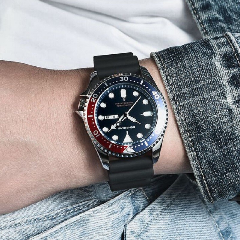 BEN Nevis Men's Quartz Dive Watch Quartz Movement Waterproof Bezel ...